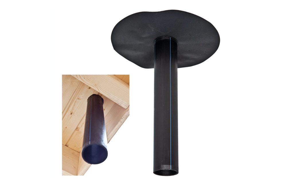 Wasserablauf Flachdach Rund - Carportcompany